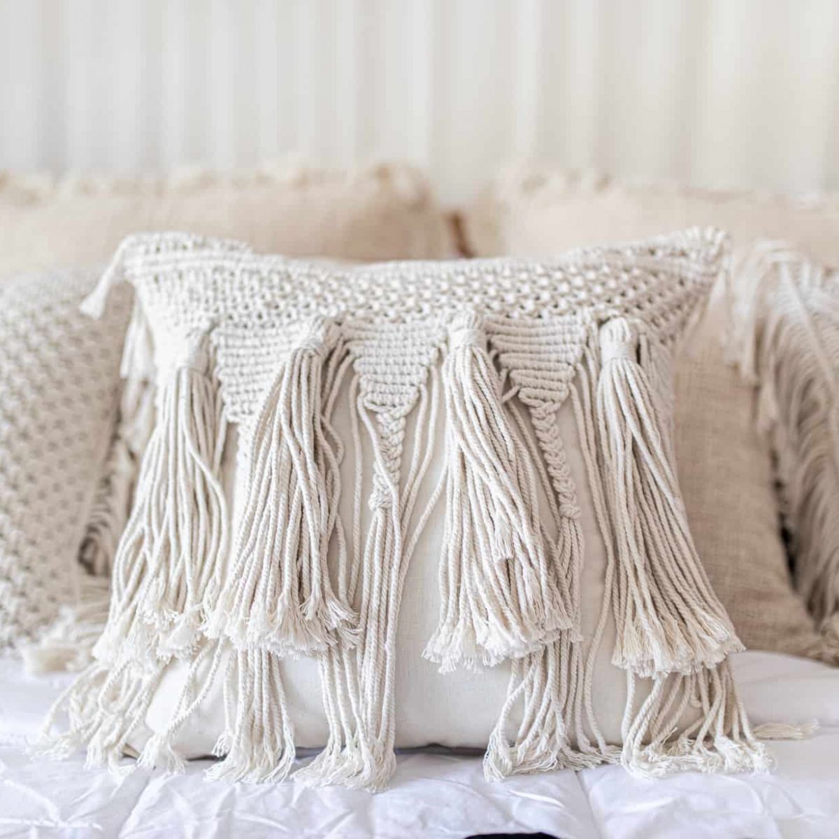 Pled Boho | Koc z Surowej Bawełny | Narzutka BOHO | BALI BALI