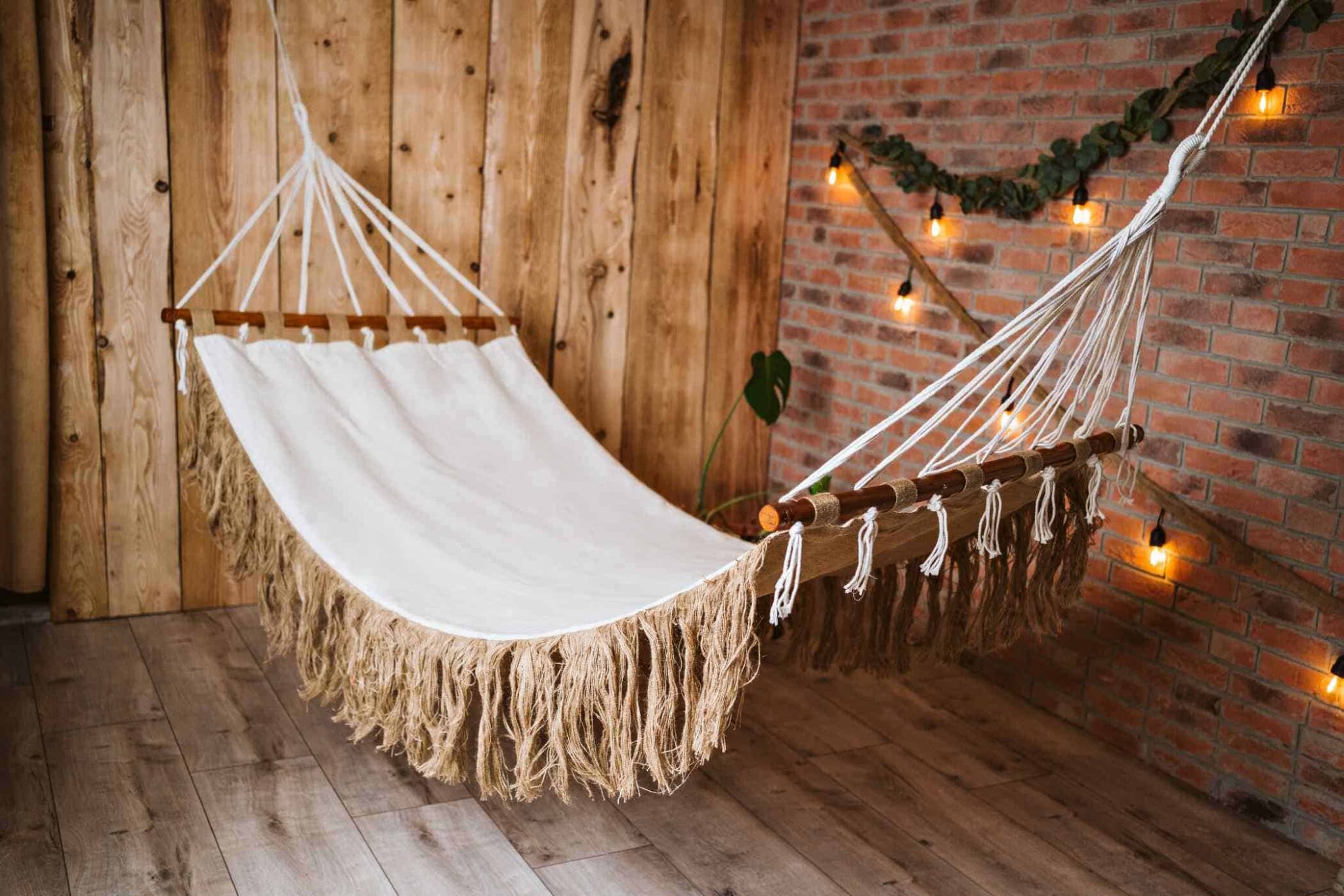 HAMAK BOHO Z FRĘDZLAMI | HAMAK OGRODOWY | BALI BALI