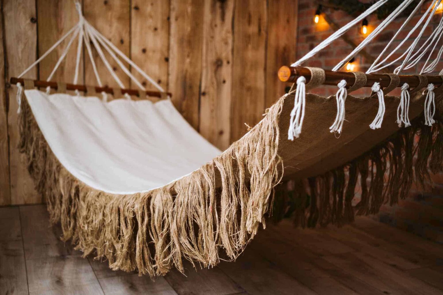 HAMAK BOHO Z FRĘDZLAMI | HAMAK OGRODOWY | BALI BALI