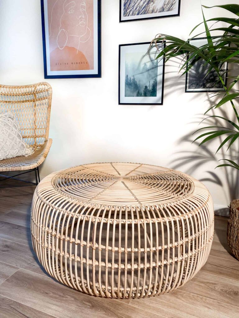 DUŻY STOLIK RATTANOWY KAWOWY | STOLIK BOHO | BAL BALI