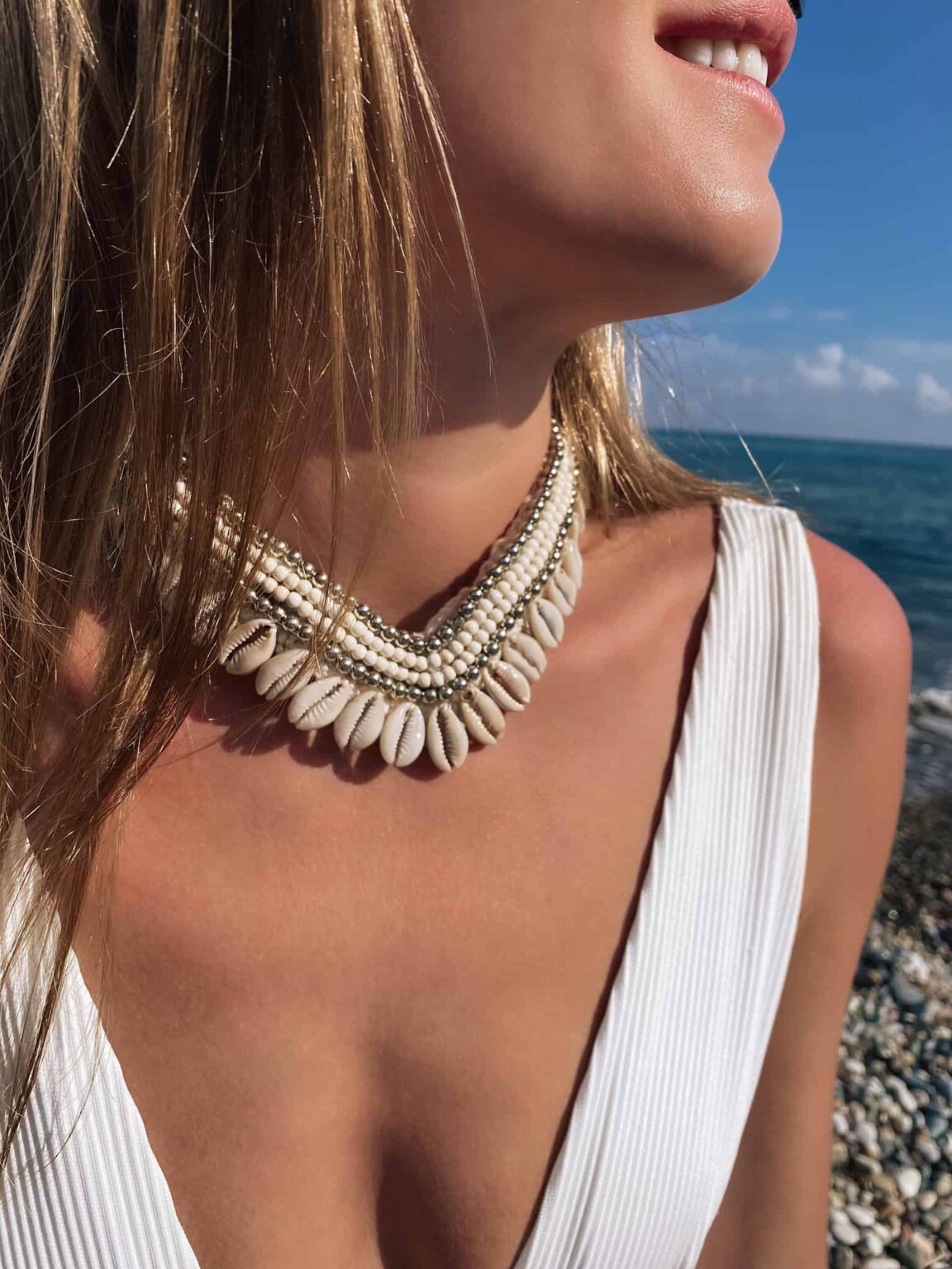 Choker Naszyjnik Boho z Muszelek Kauri | Naszyjnik w stylu boho