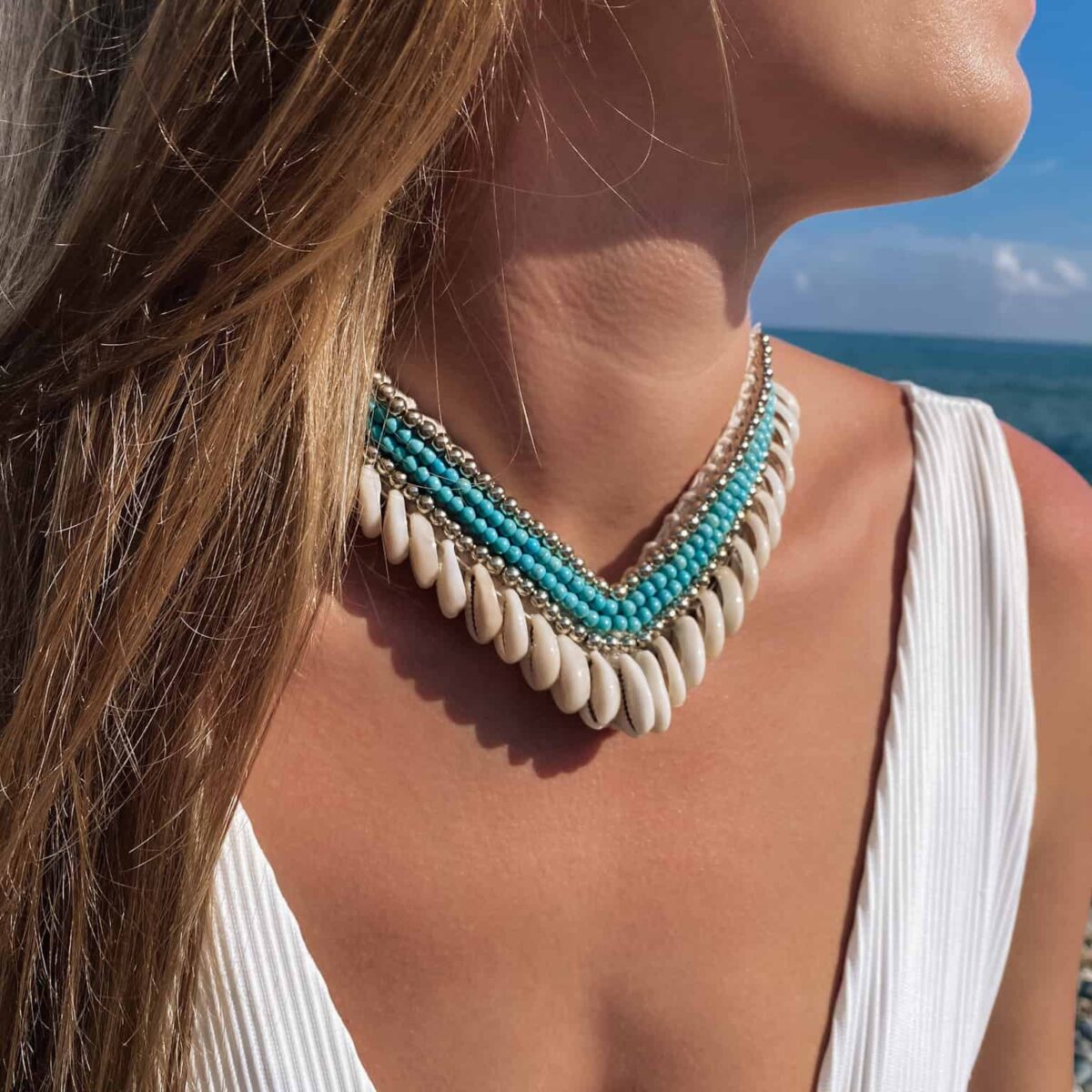Naszyjnik w stylu Boho Choker | Naszyjnik Boho z Muszelek